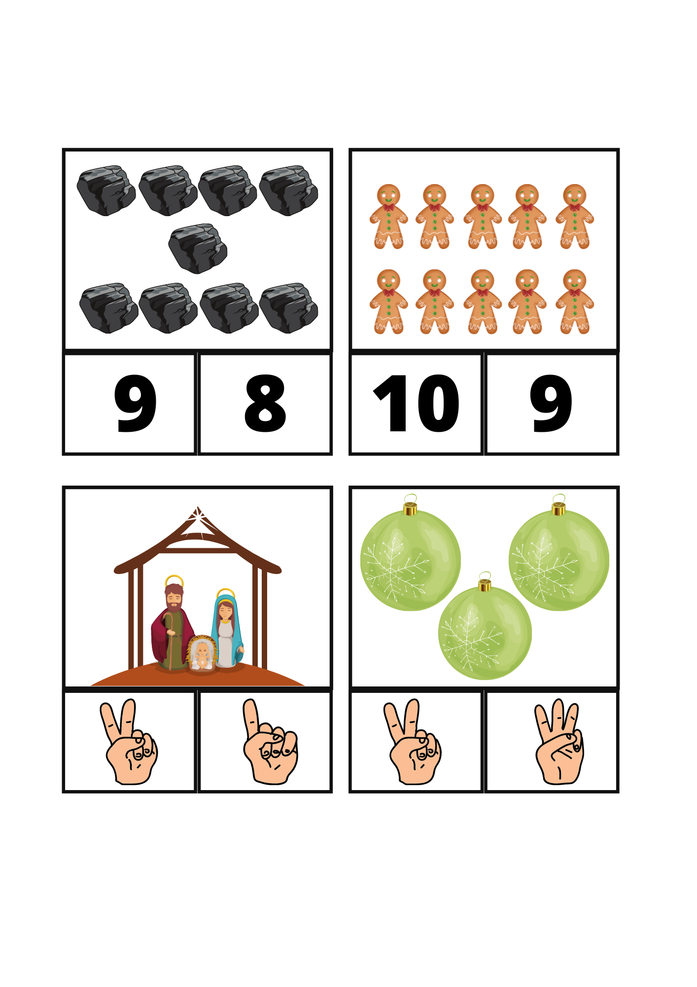 Vánoce - kolíčkování, počítání - Matematika | UčiteléUčitelům.cz