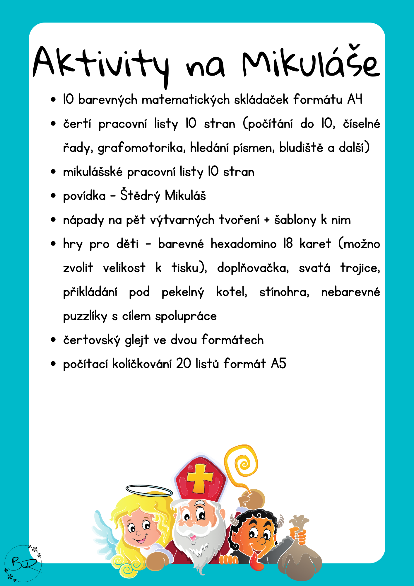 Aktivity na Mikuláše - Grafomotorika | UčiteléUčitelům.cz