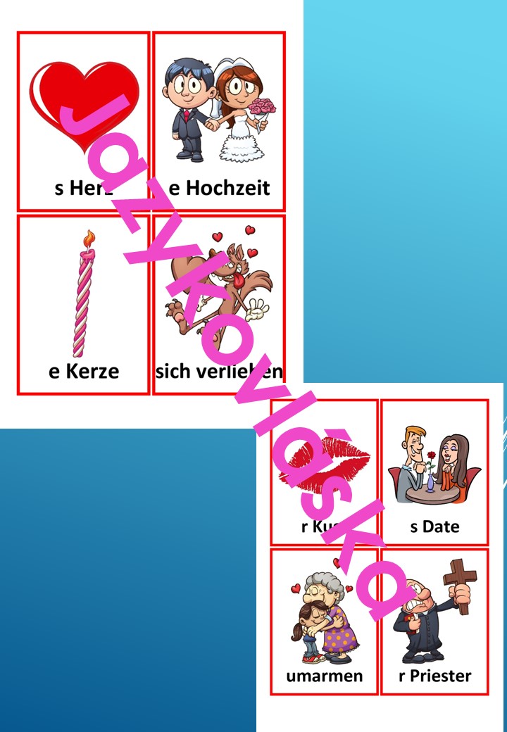 Valentinstag Bildkarten - Německý jazyk | UčiteléUčitelům.cz