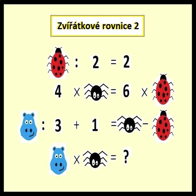 Zvířátkové rovnice 2 - Matematika | UčiteléUčitelům.cz
