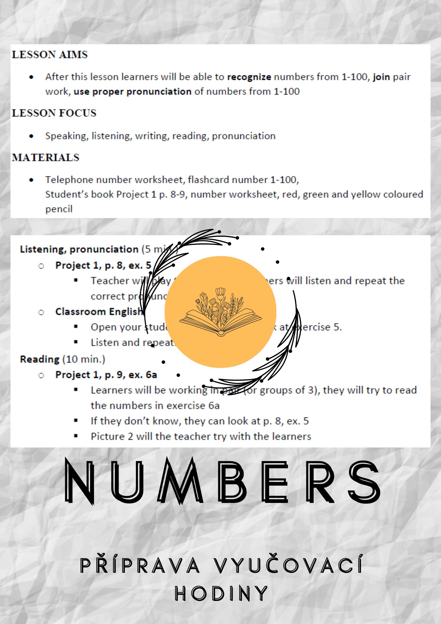 Plán hodiny - Numbers - Anglický jazyk | UčiteléUčitelům.cz