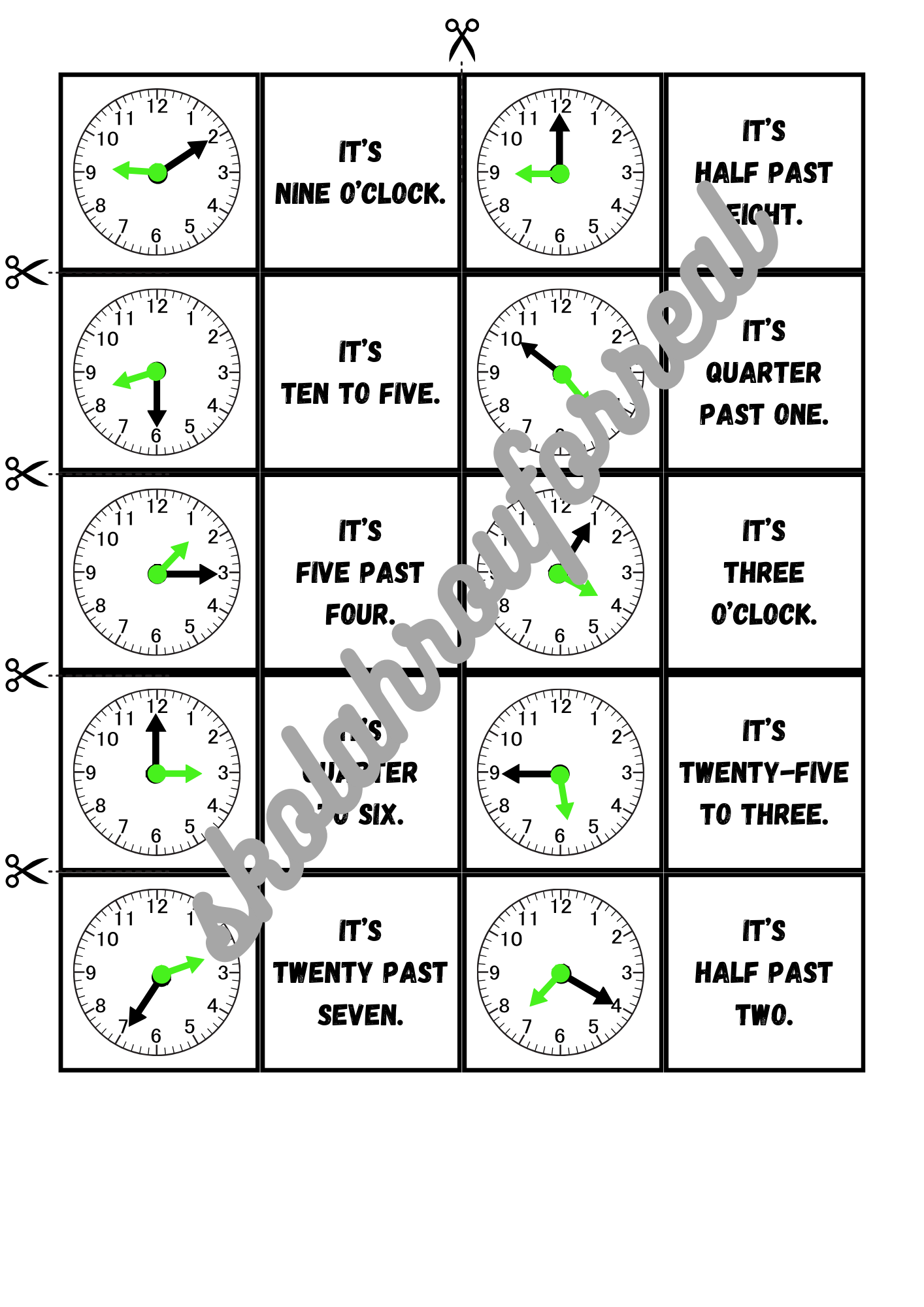 Telling the time - určování času v AJ - Anglický jazyk | UčiteléUčitelům.cz