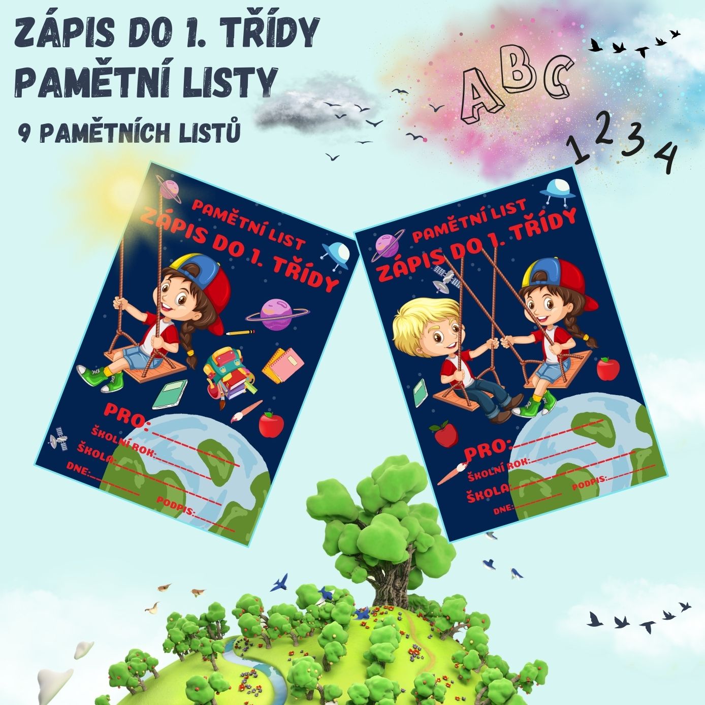 Pamětní listy - zápis do 1. třídy (2. část) - Nezařazené k předmětu ...