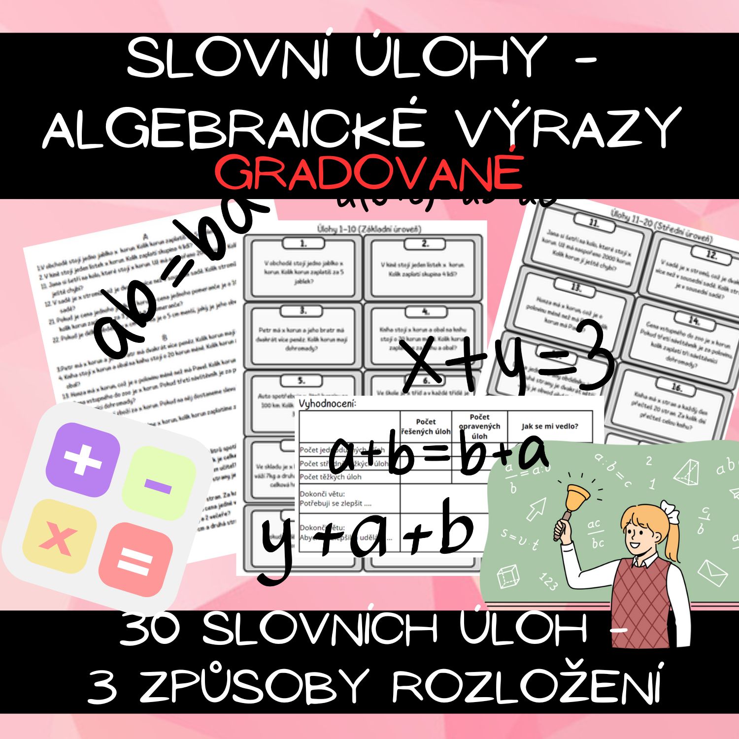 Slovní úlohy - algebraické výrazy - Matematika | UčiteléUčitelům.cz
