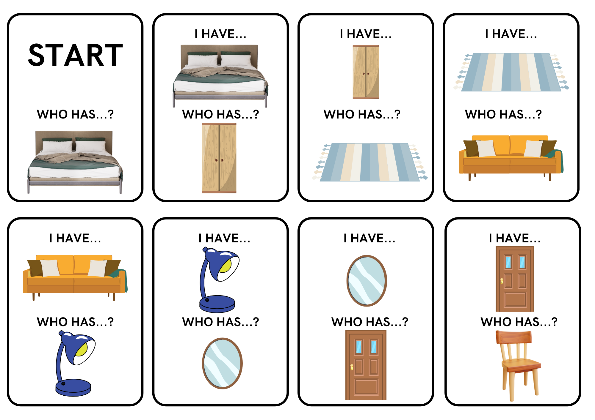 Angličtina Já mám, kdo má?- NÁBYTEK - Anglický jazyk | UčiteléUčitelům.cz