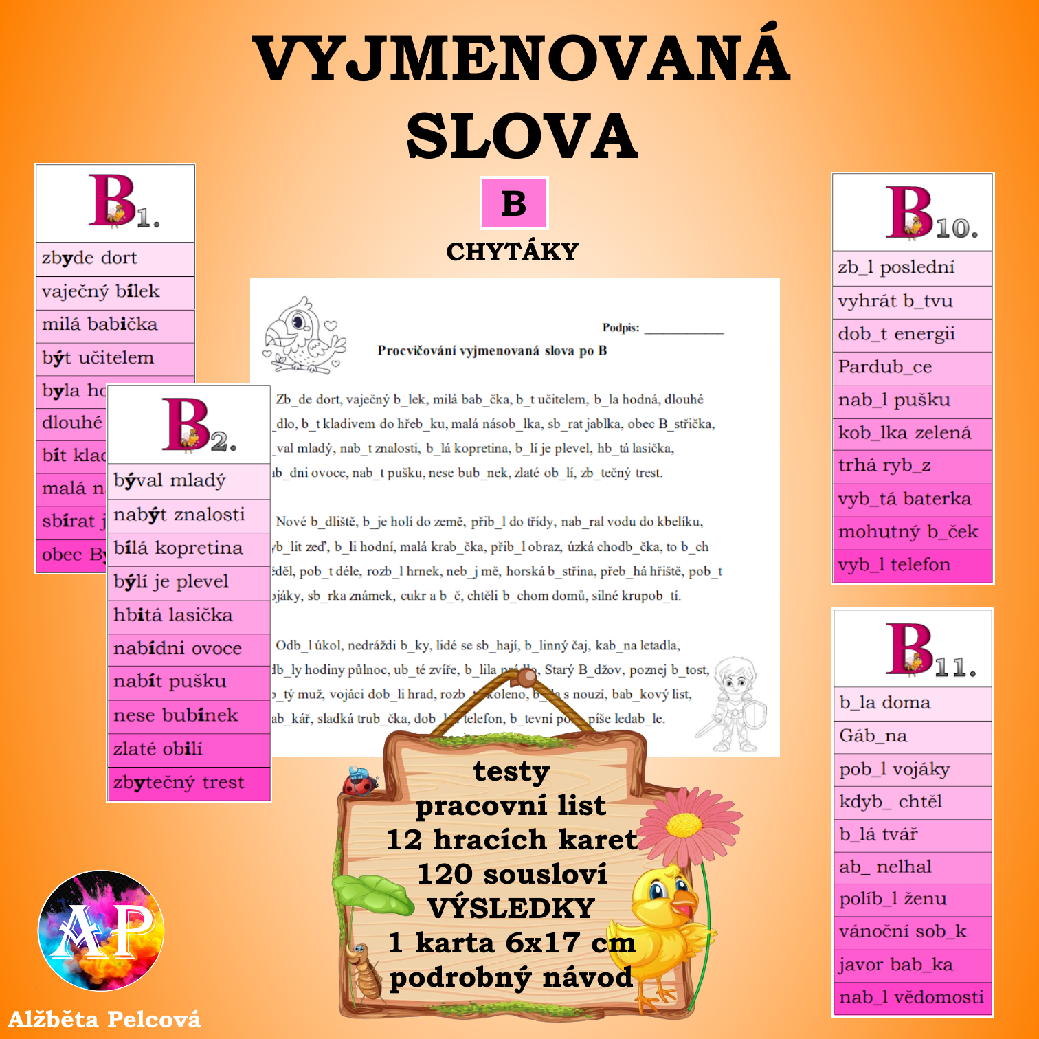 VYJMENOVANÁ SLOVA PO B (chytáky) - Český jazyk - gramatika ...