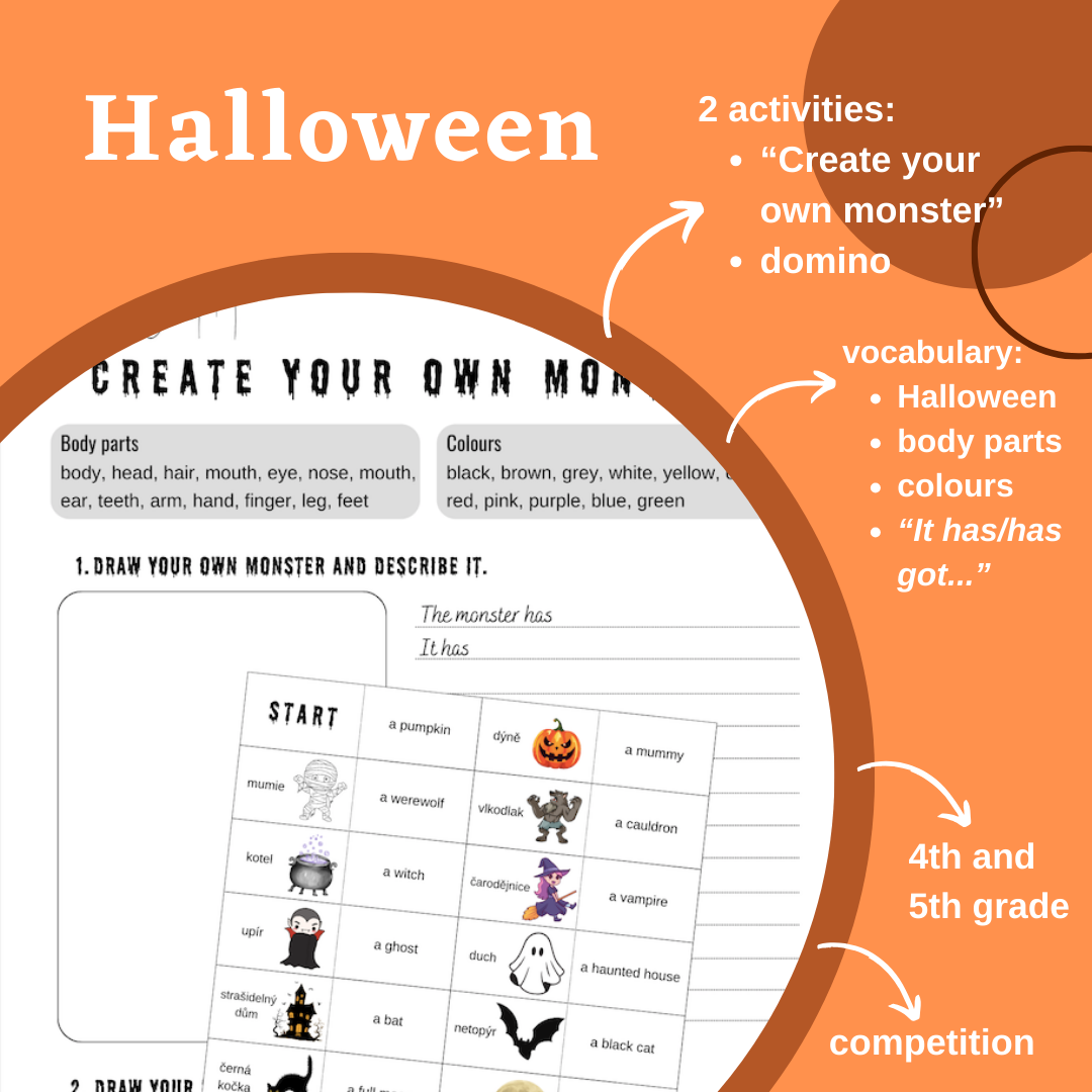 Halloween ("Create your own monster" and domino) - Anglický jazyk ...