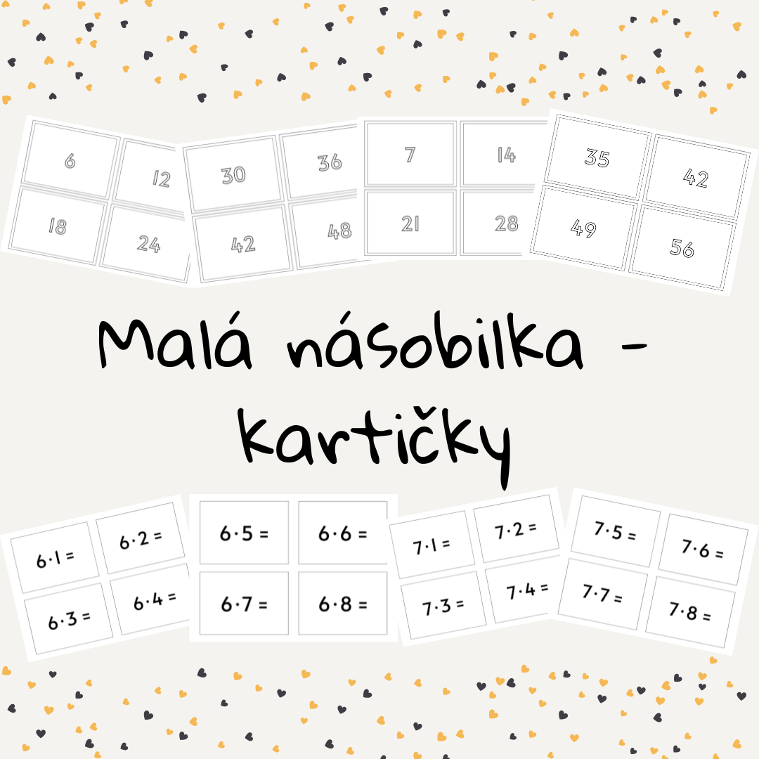 Malá násobilka - kartičky - Matematika | UčiteléUčitelům.cz