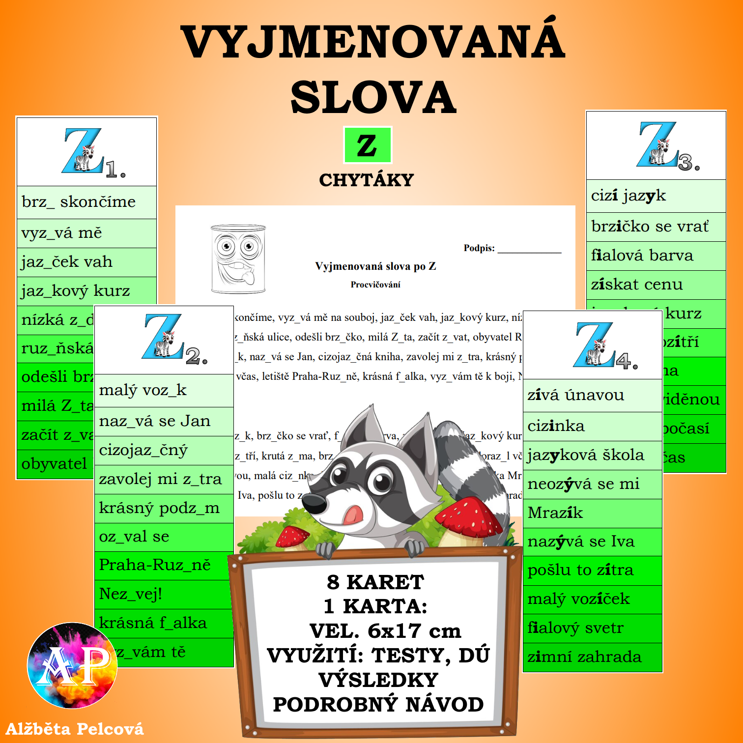 VYJMENOVANÁ SLOVA PO Z (chytáky) - Český jazyk - gramatika ...