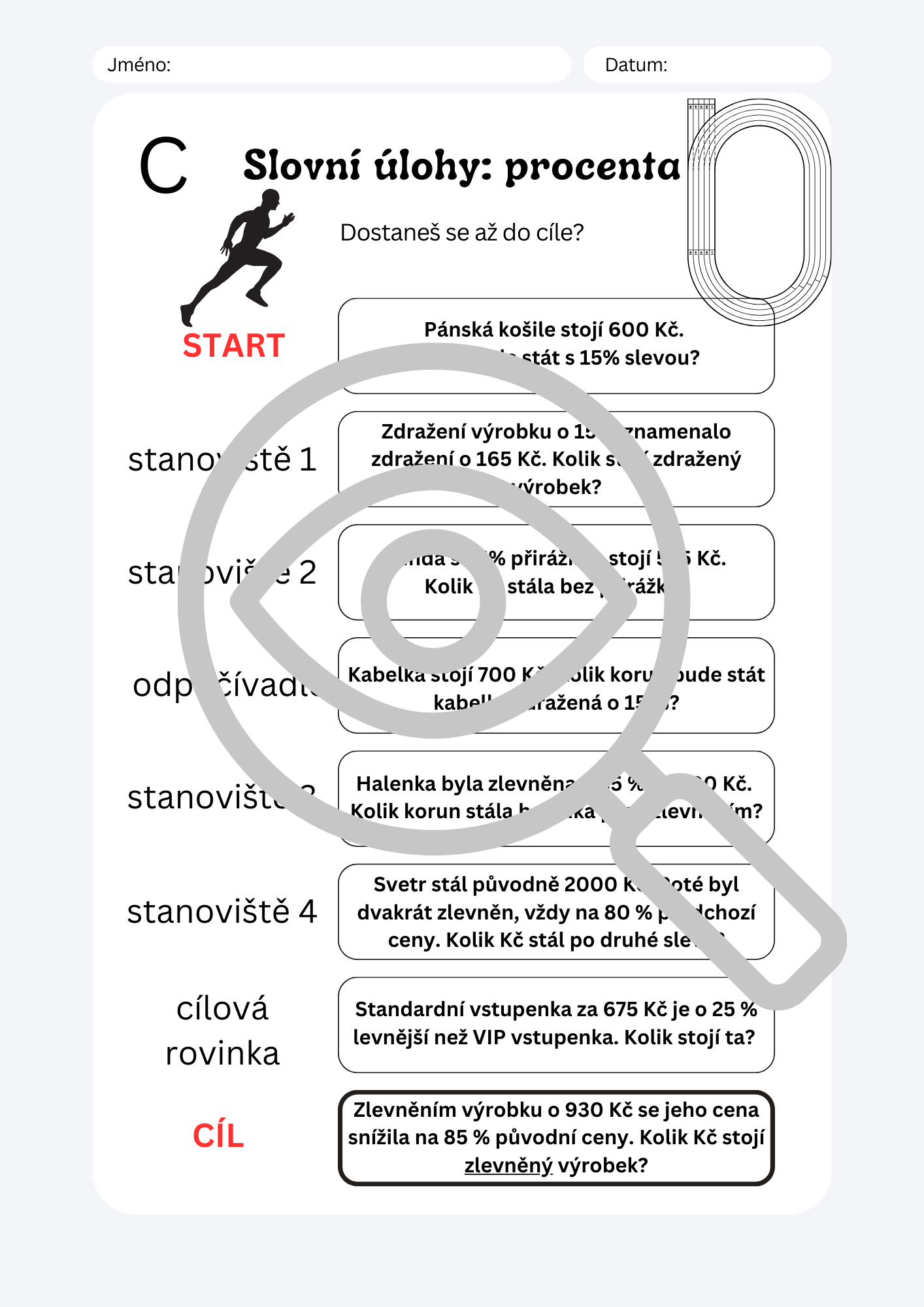 Slovní úlohy Procenta Matematika Pracovní listy 7.-9. třída ...