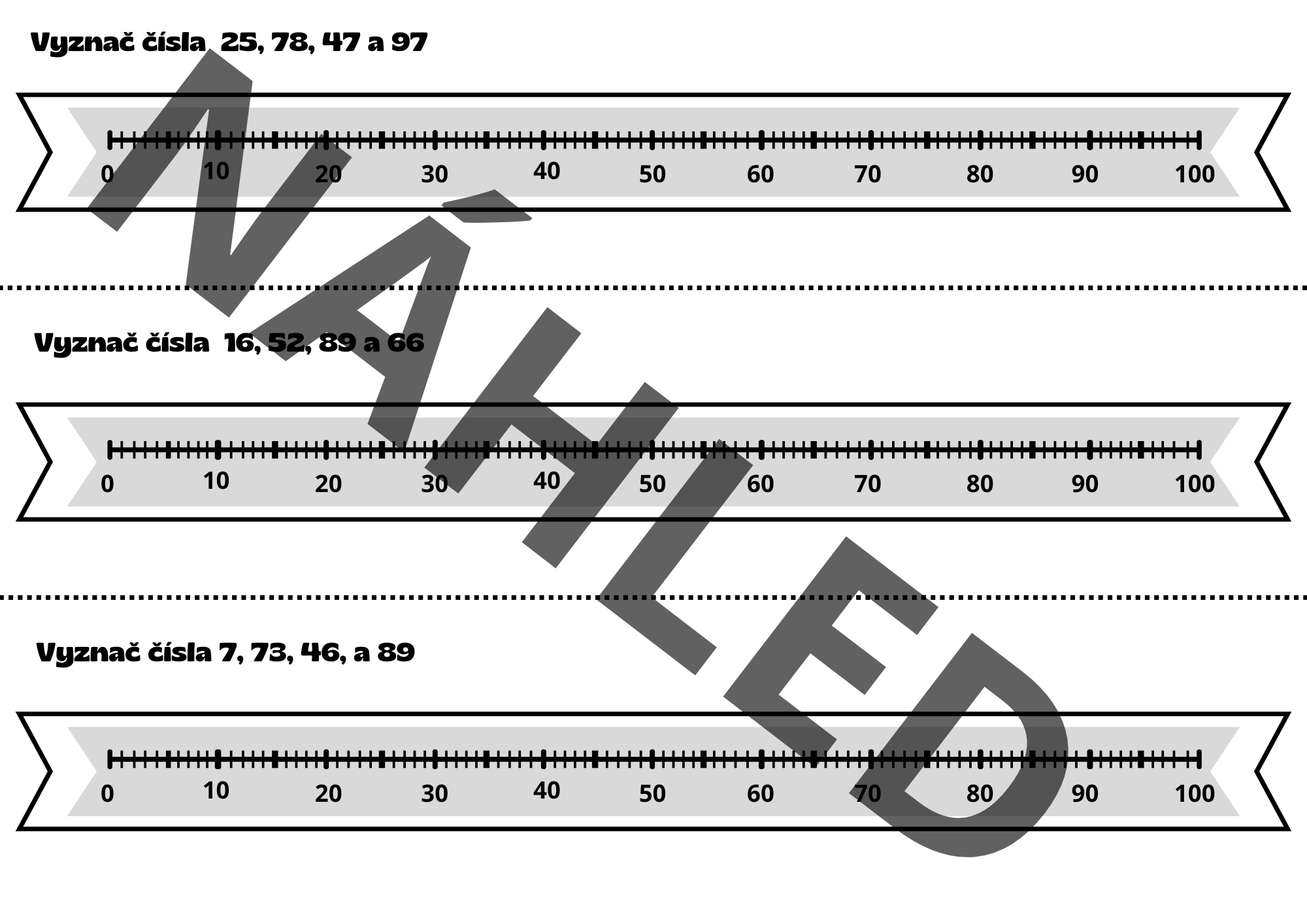 Číselná osa do 100 + stovková tabulka - Matematika | UčiteléUčitelům.cz