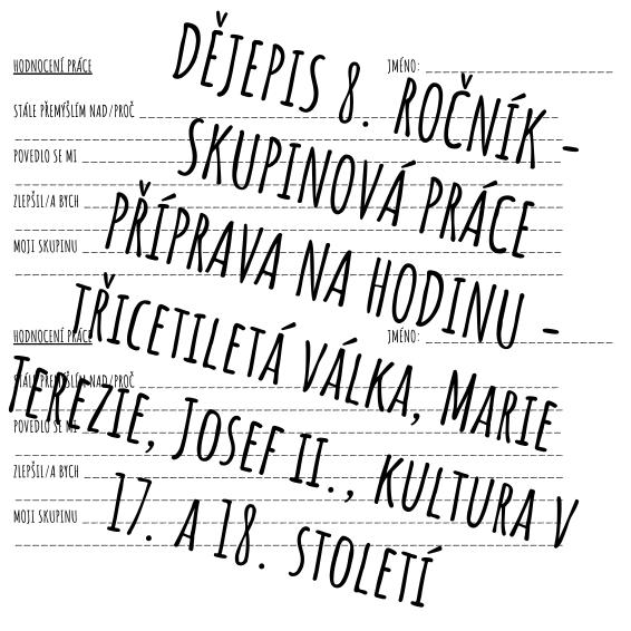 Třicetiletá válka, Marie Terezie, Josef ll., kultura v 17. a 18 ...