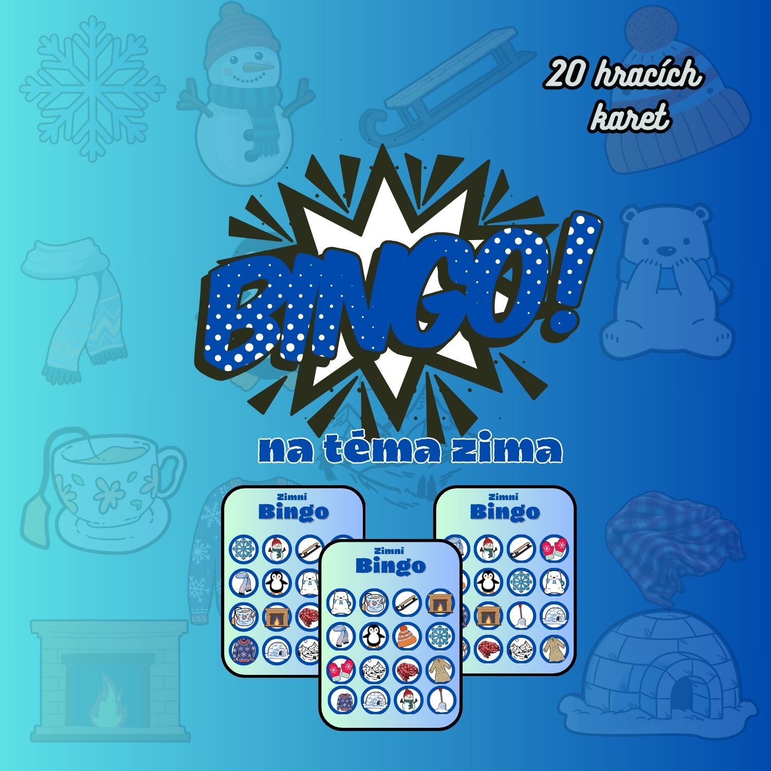 Bingo na téma zima - Český jazyk | UčiteléUčitelům.cz