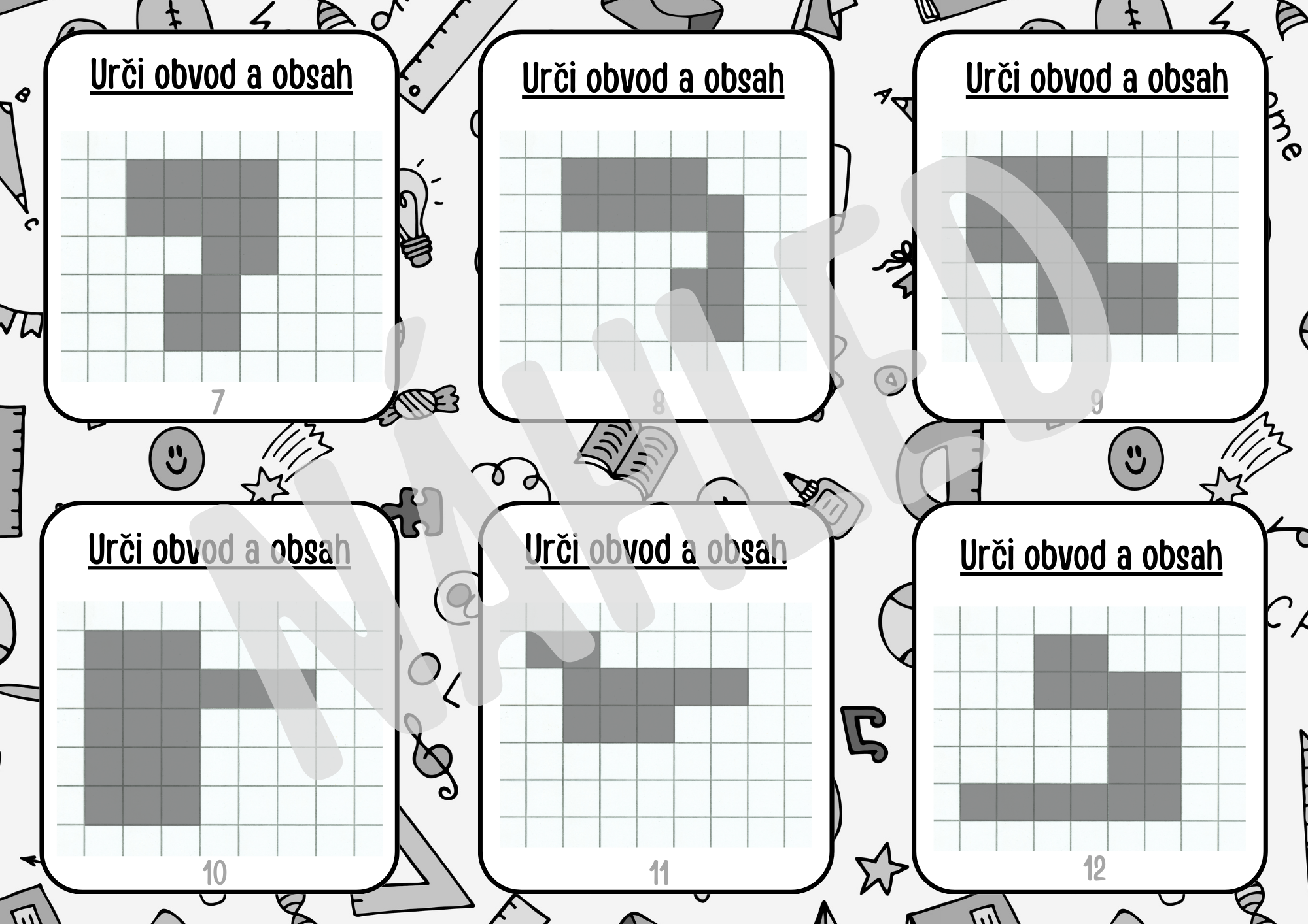 Obvod a obsah útvarů ve čtvercové síti - Matematika | UčiteléUčitelům.cz