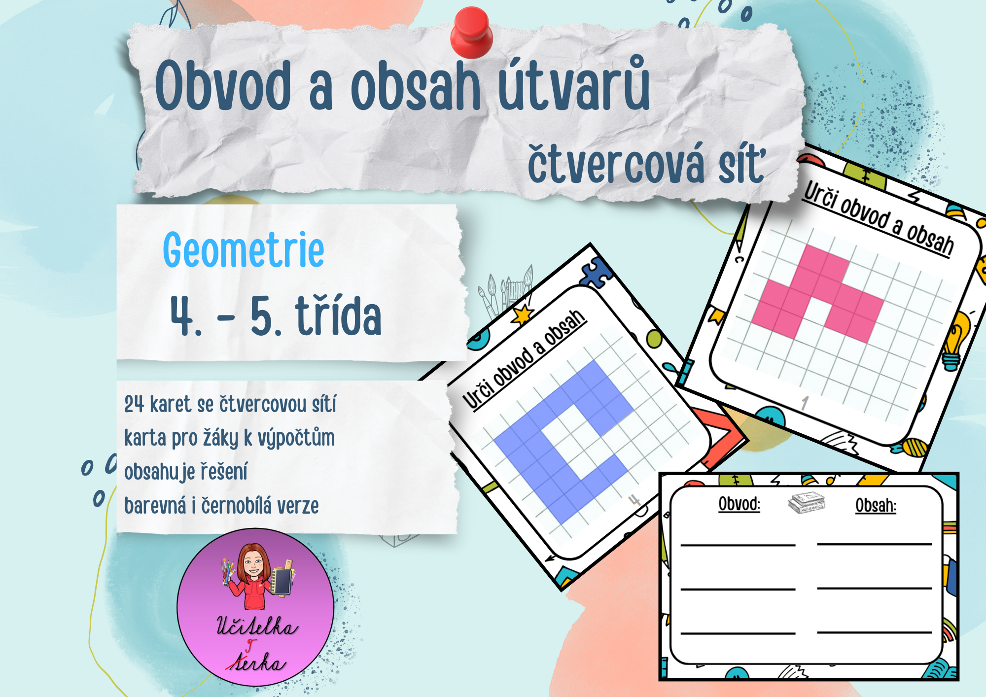 Obvod a obsah útvarů ve čtvercové síti - Matematika | UčiteléUčitelům.cz