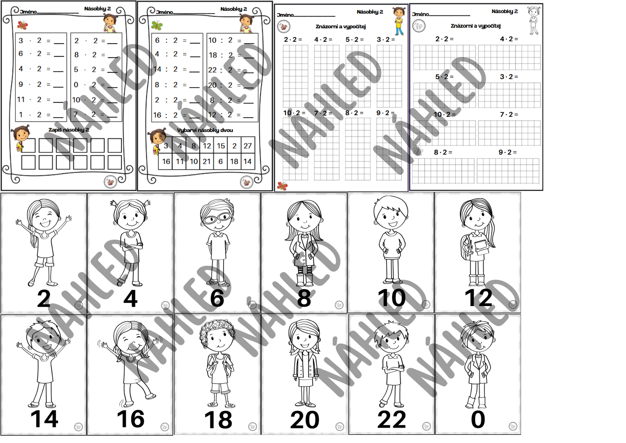 Násobky 2 - Matematika | UčiteléUčitelům.cz
