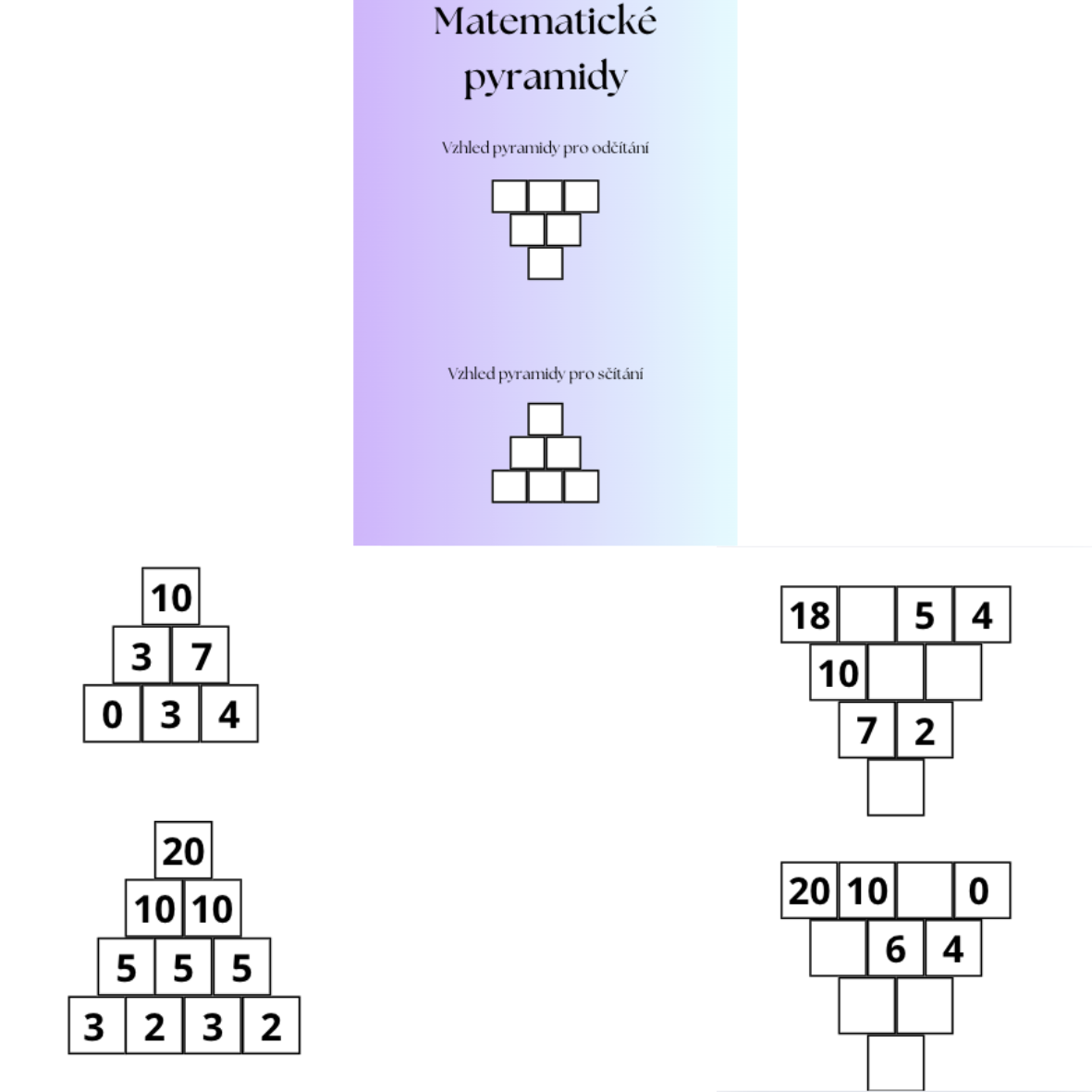 Matematické pyramidy - Matematika | UčiteléUčitelům.cz