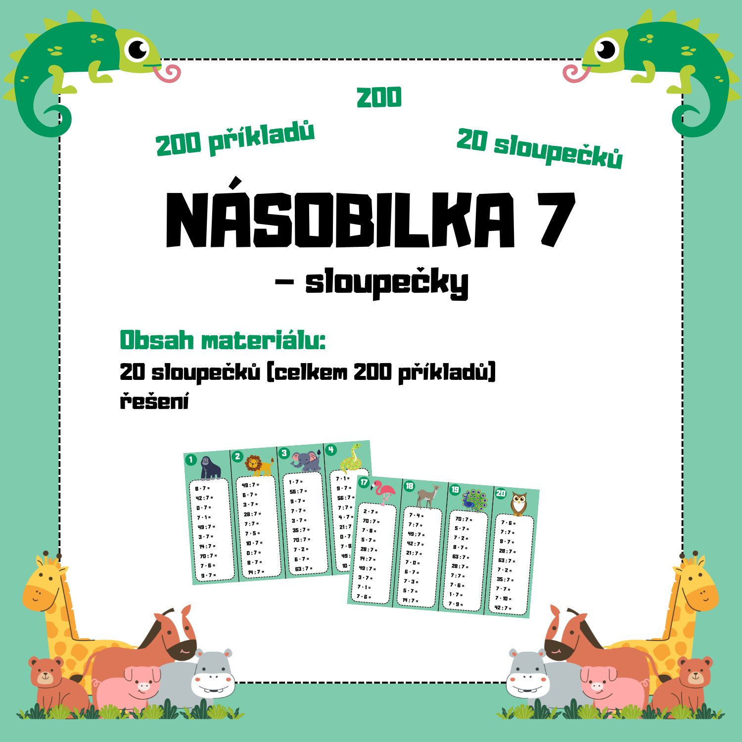 NÁSOBILKA 7 - sloupečky - Matematika | UčiteléUčitelům.cz