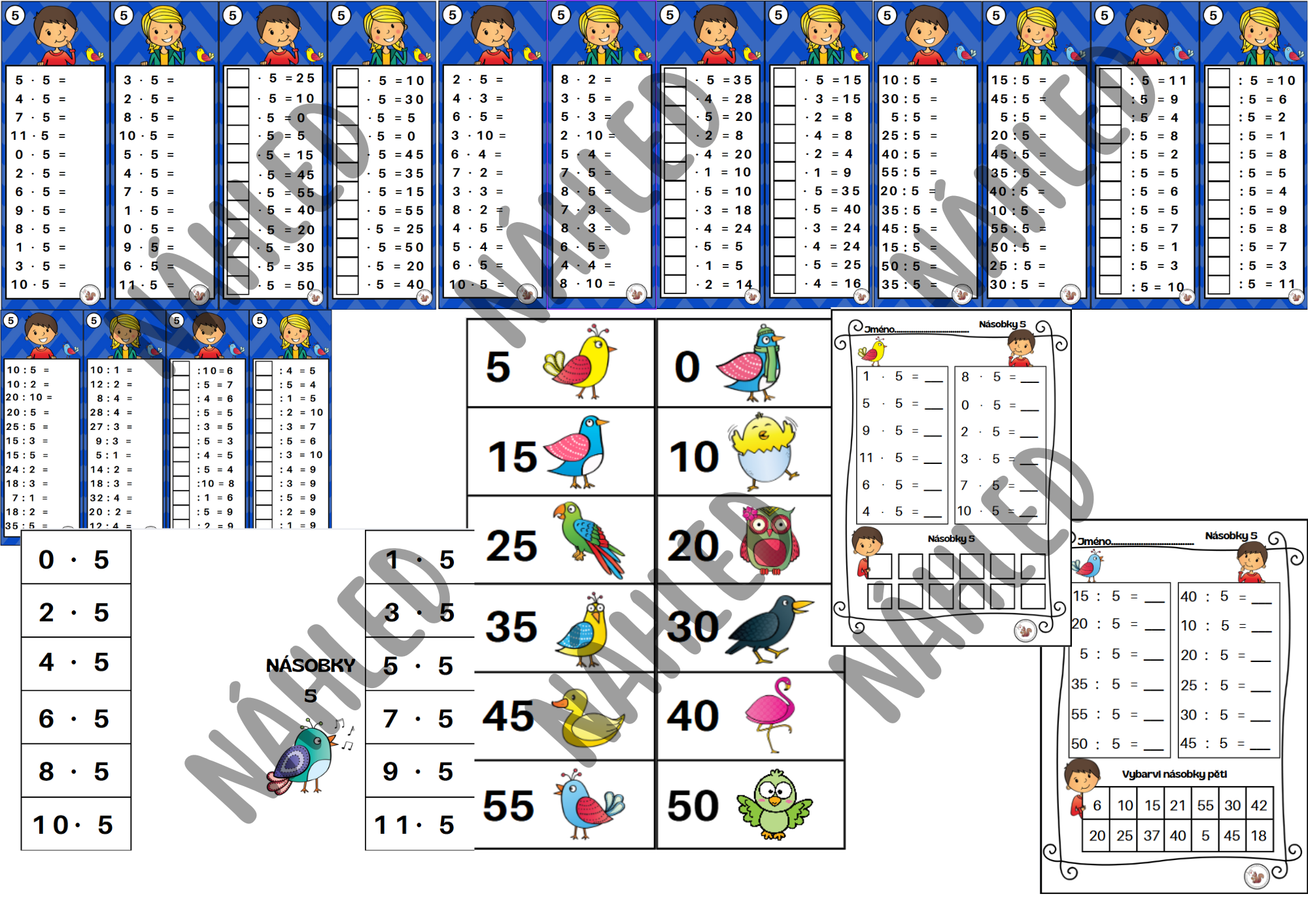Násobky 5 - malá násobilka - Matematika | UčiteléUčitelům.cz
