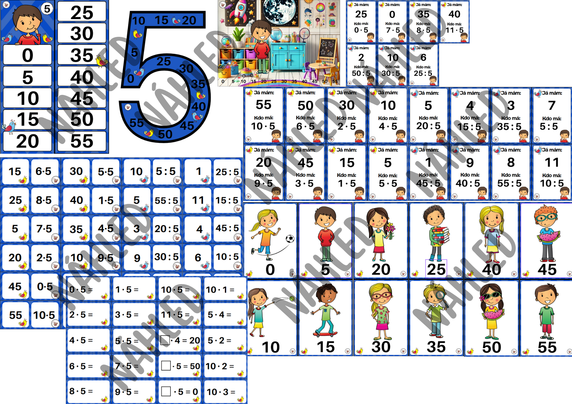 Násobky 5 - malá násobilka - Matematika | UčiteléUčitelům.cz