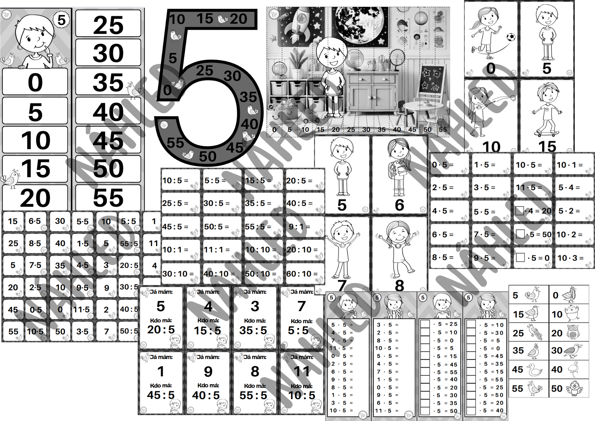 Násobky 5 - malá násobilka - Matematika | UčiteléUčitelům.cz