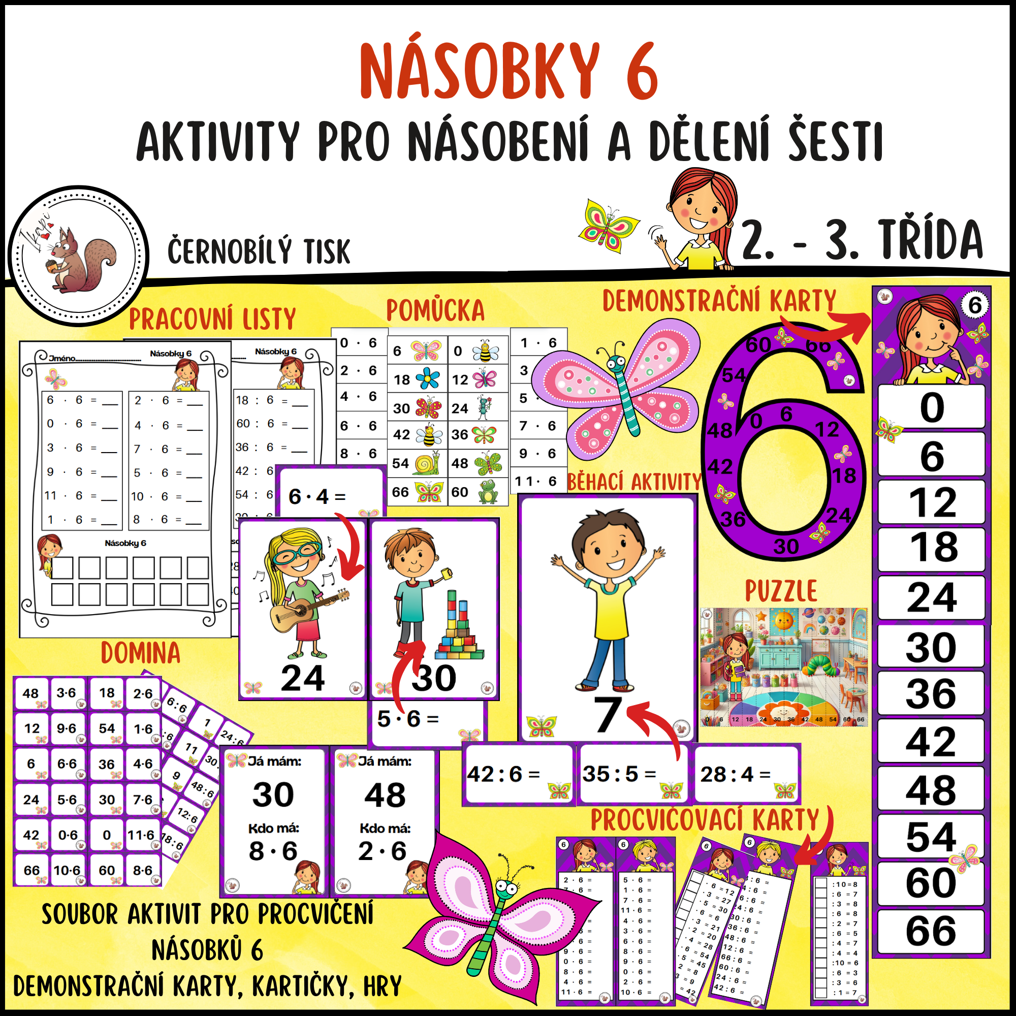 Násobky 6 - malá násobilka - Matematika | UčiteléUčitelům.cz