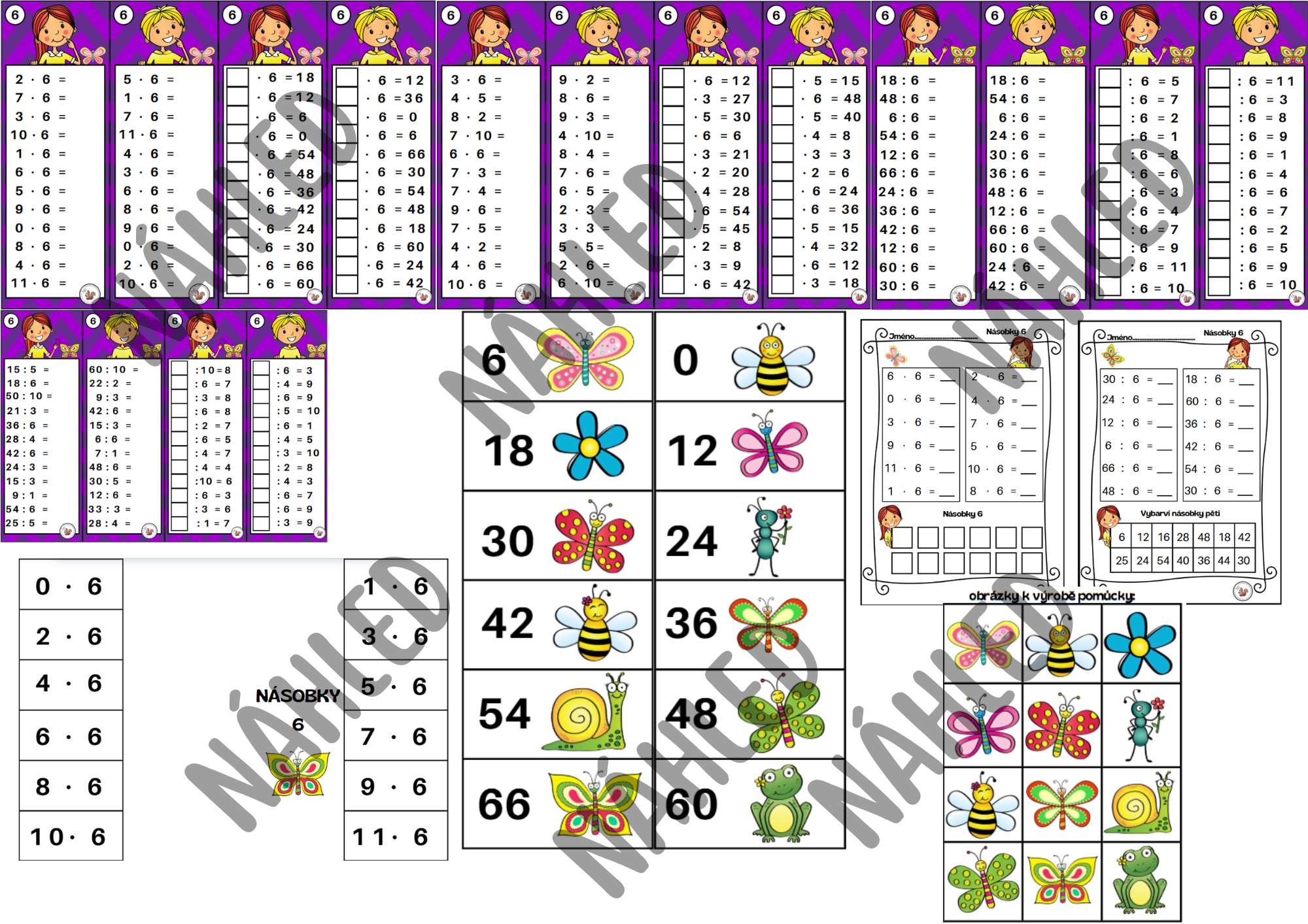 Násobky 6 - malá násobilka - Matematika | UčiteléUčitelům.cz