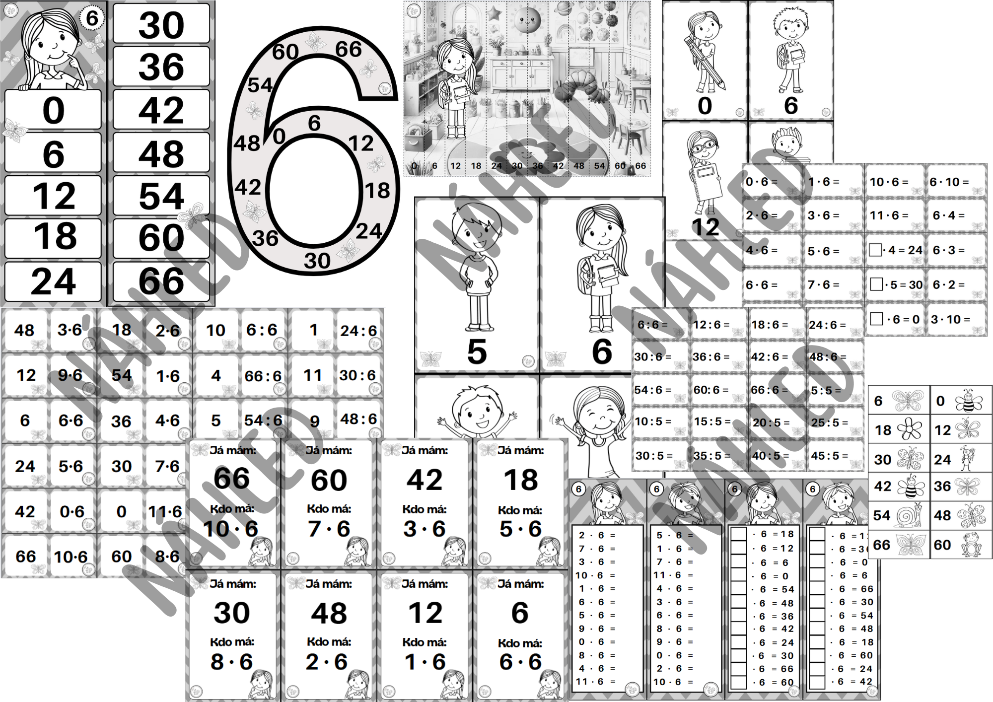 Násobky 6 - malá násobilka - Matematika | UčiteléUčitelům.cz