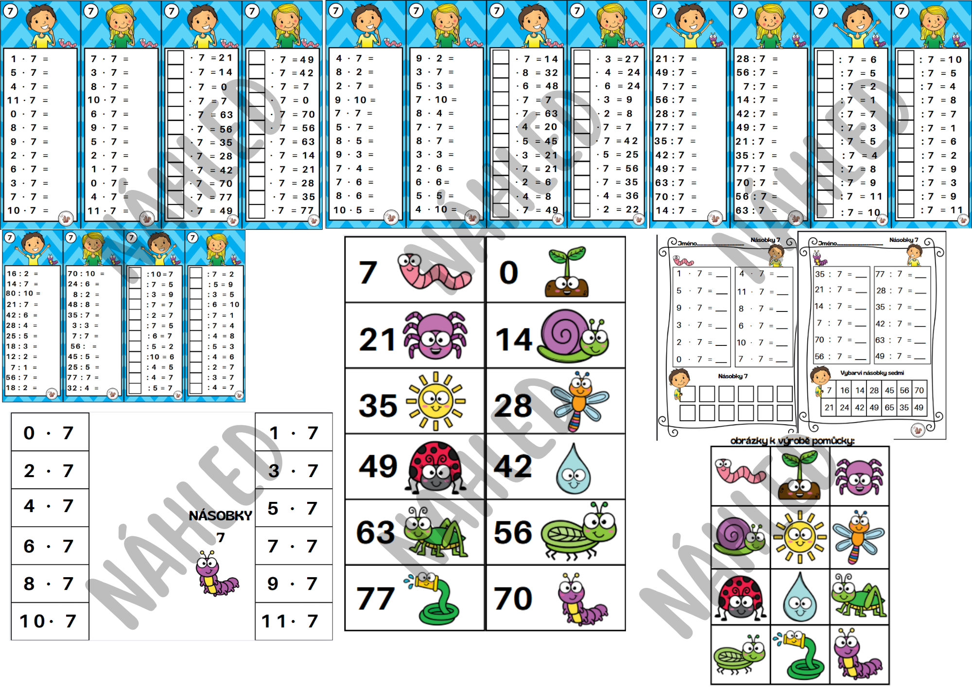 Násobky 7 - malá násobilka - Matematika | UčiteléUčitelům.cz