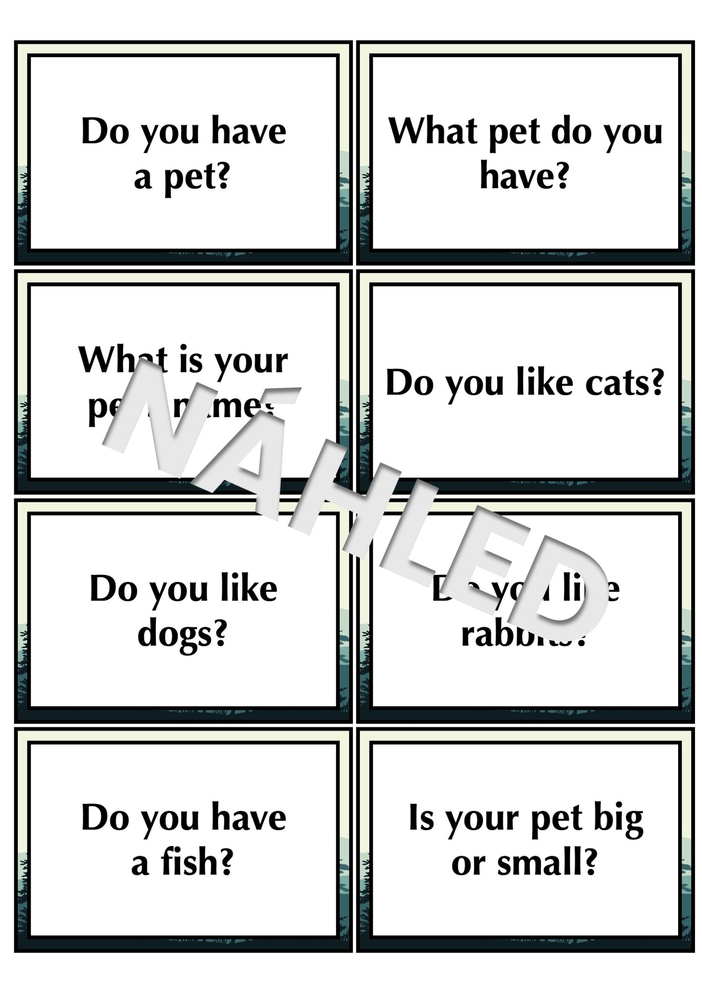 Rapid Fire Questions - Animals (A1) - Anglický jazyk | UčiteléUčitelům.cz