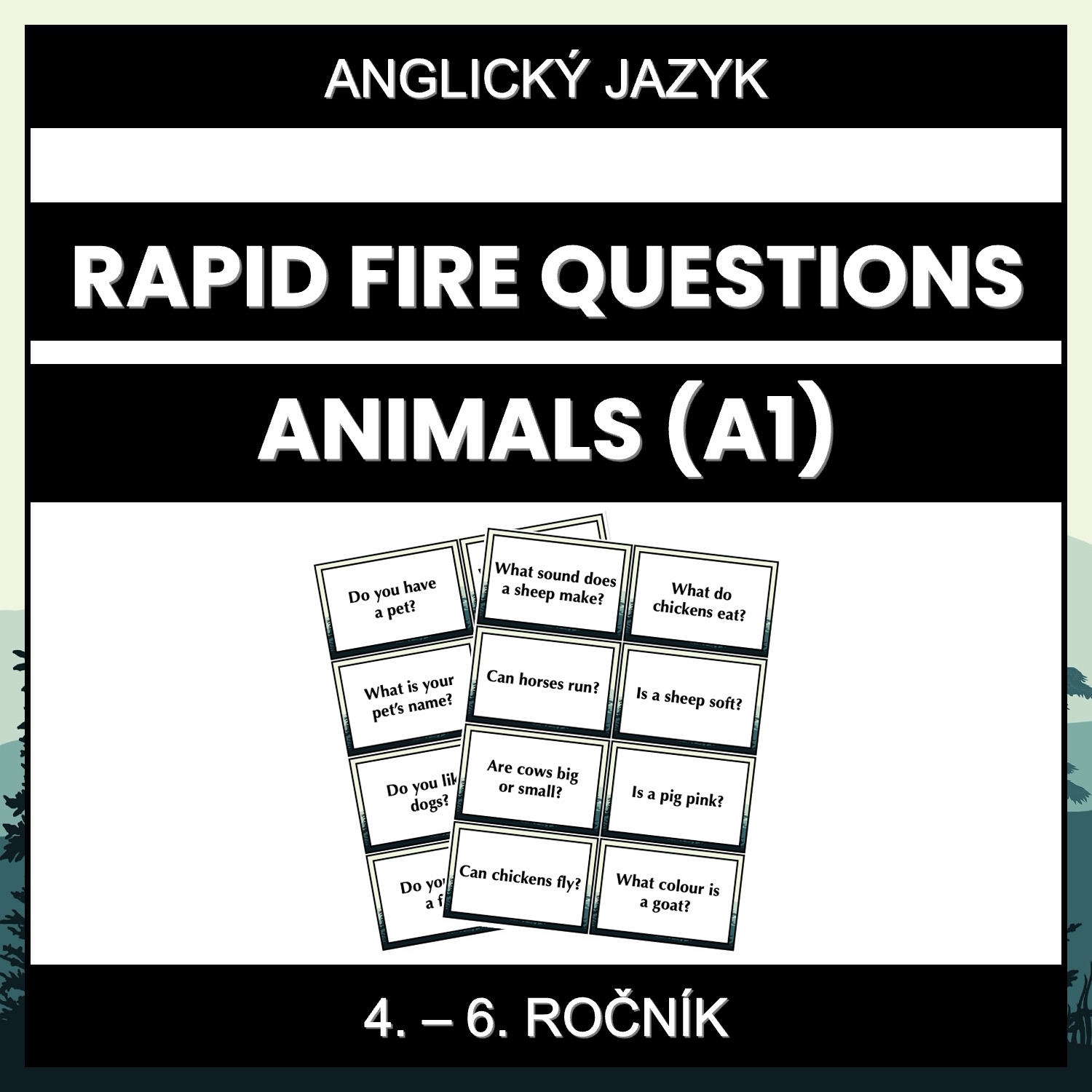 Rapid Fire Questions - Animals (A1) - Anglický jazyk | UčiteléUčitelům.cz