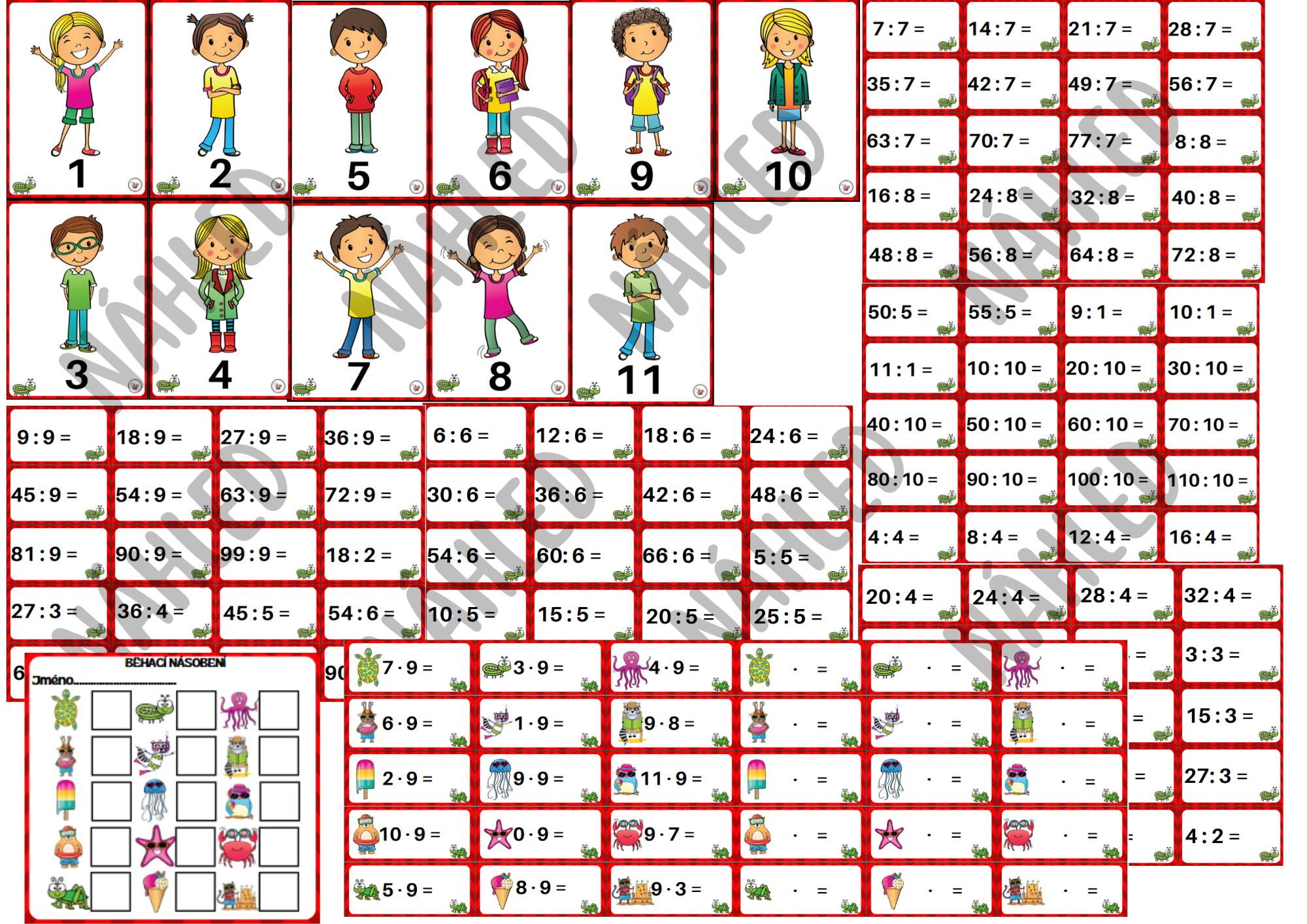 Násobky 9 - malá násobilka - Matematika | UčiteléUčitelům.cz