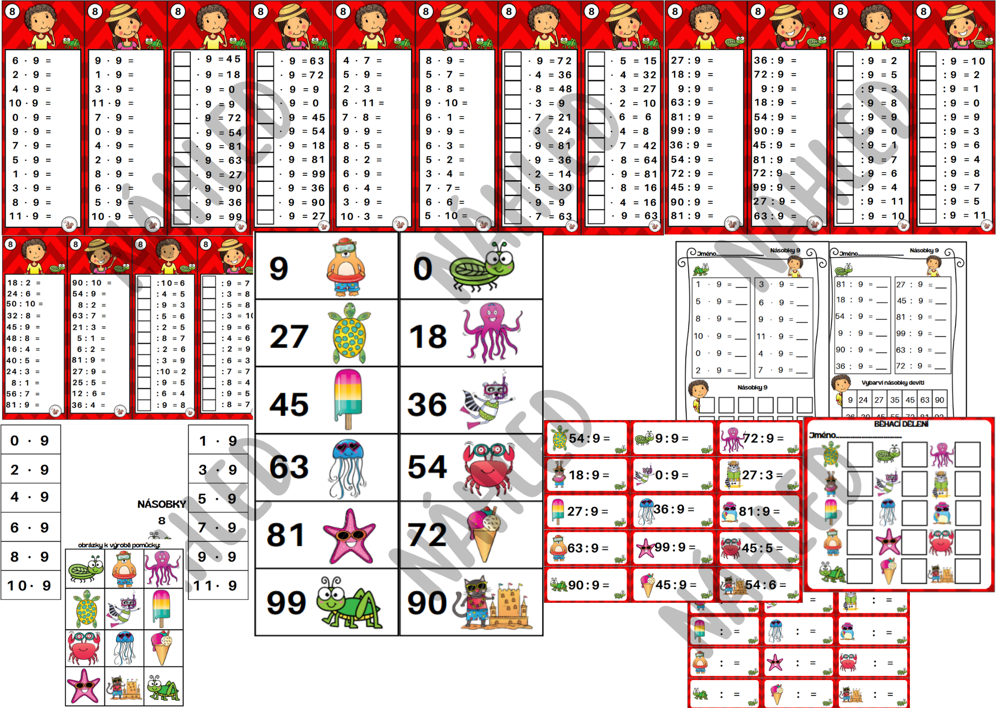 Násobky 9 - malá násobilka - Matematika | UčiteléUčitelům.cz