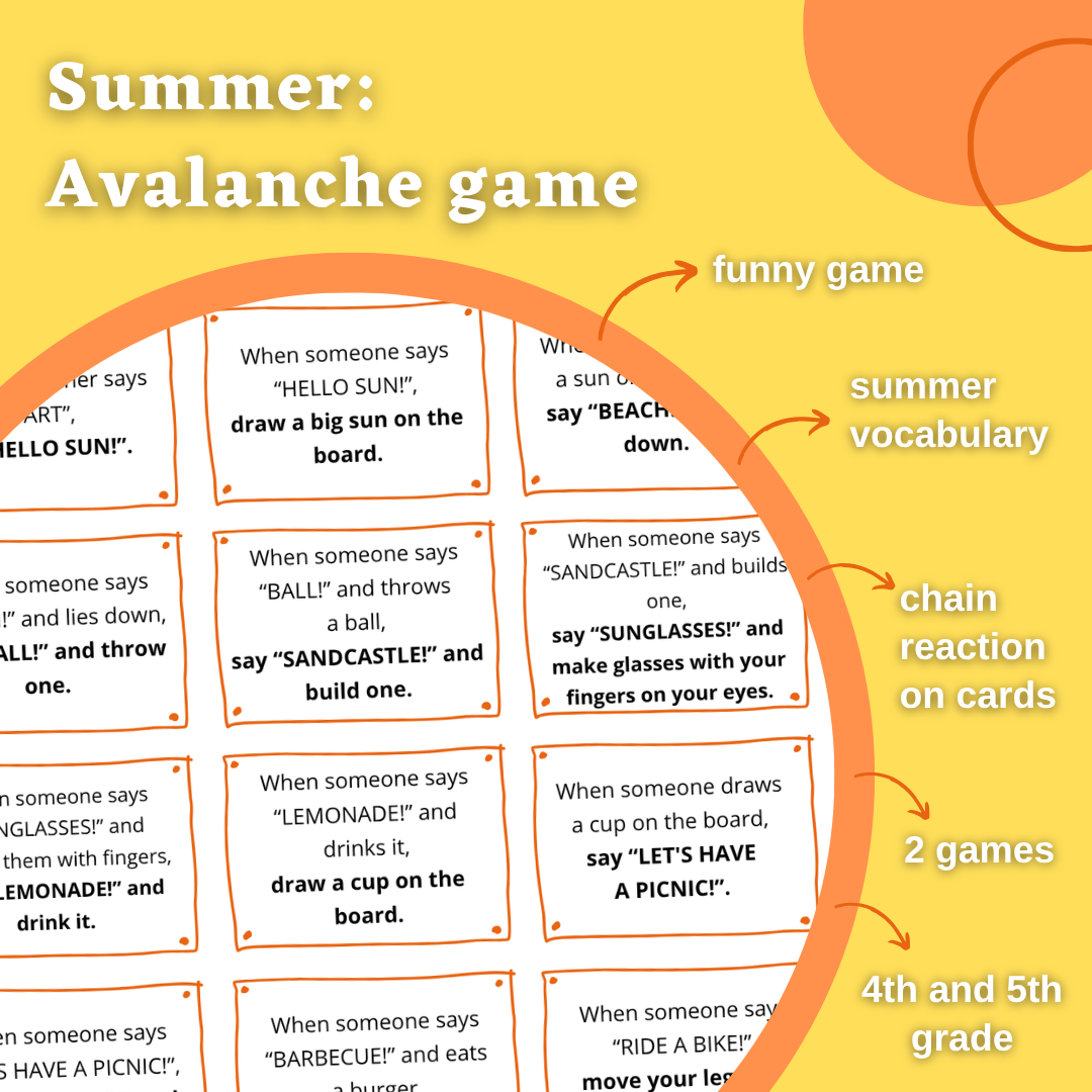 Summer - Avalanche game (1. stupeň) - Anglický jazyk | UčiteléUčitelům.cz