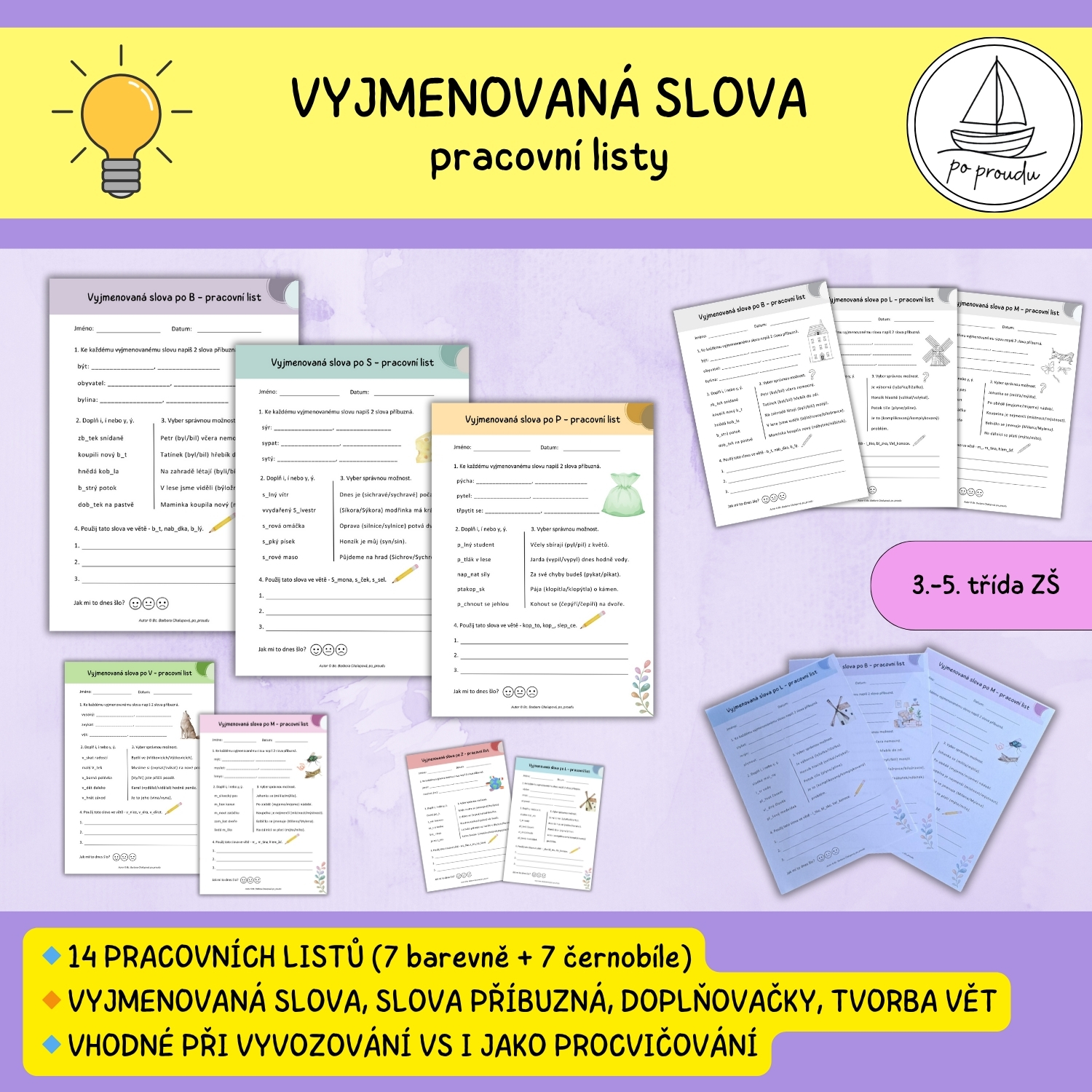 Vyjmenovaná slova - pracovní listy - Český jazyk | UčiteléUčitelům.cz