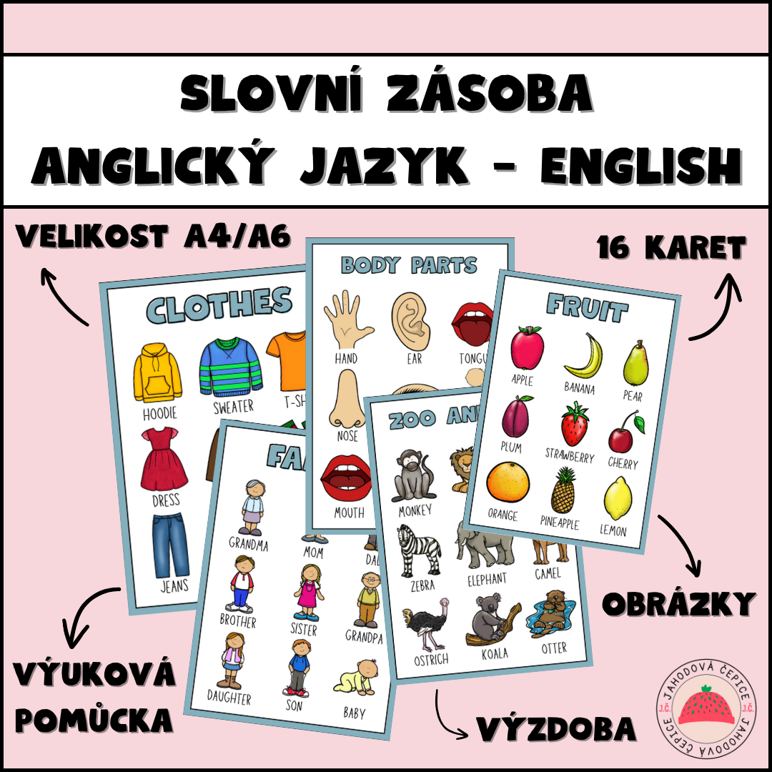 Slovní zásoba s obrázky - anglický jazyk - Anglický jazyk ...