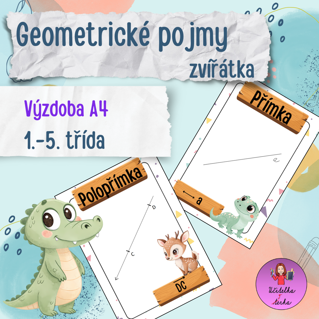 Geometrické pojmy - zvířátka - Matematika - geometrie | UčiteléUčitelům.cz