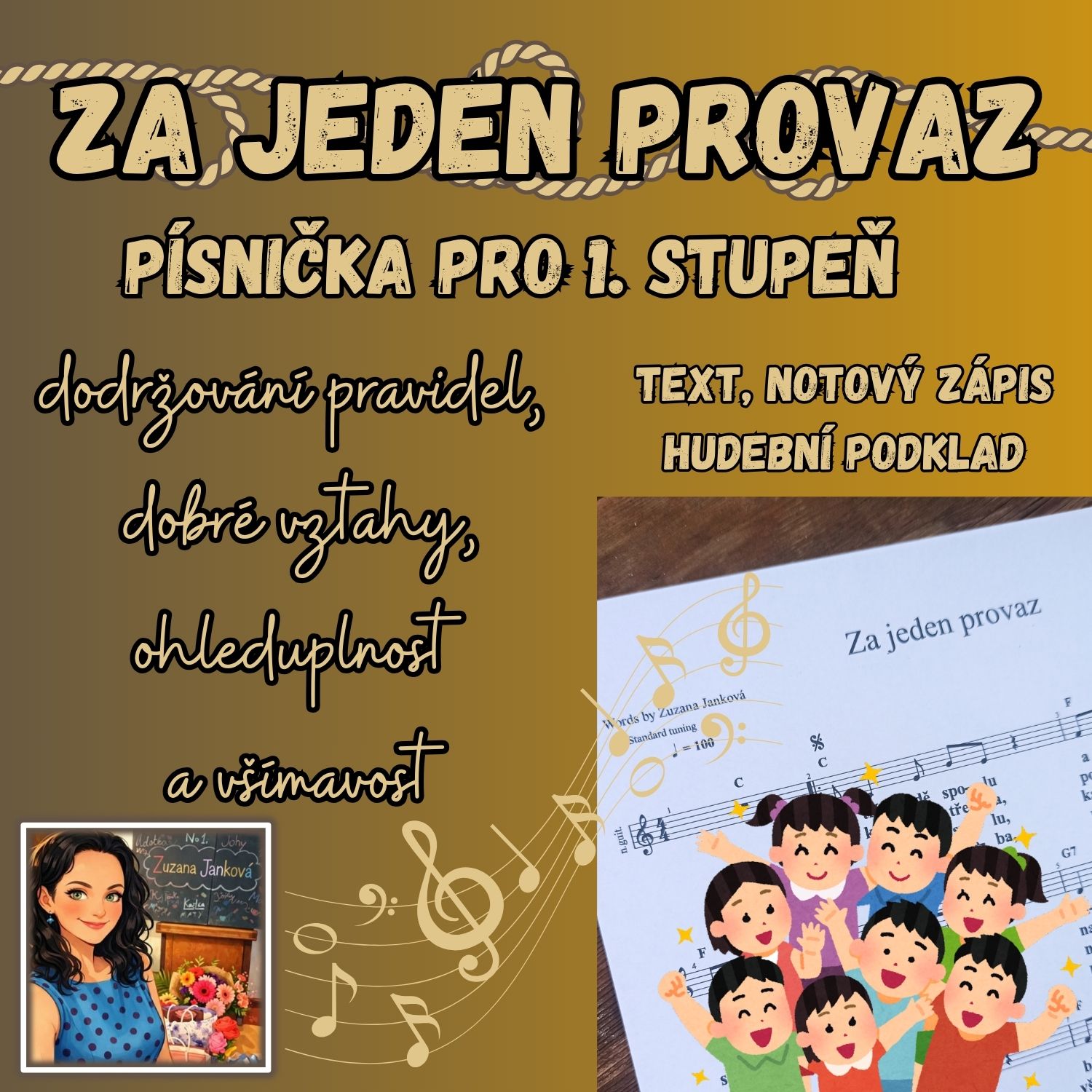 Za jeden provaz (písnička pro 1. stupeň) - Hudební výchova ...