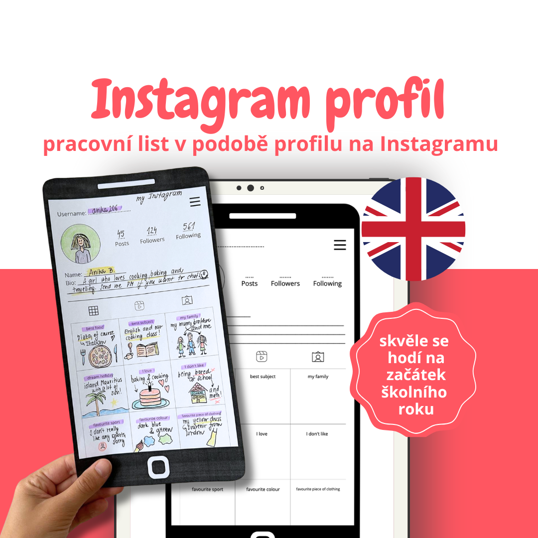 Instagram profil v angličtině - Anglický jazyk | UčiteléUčitelům.cz