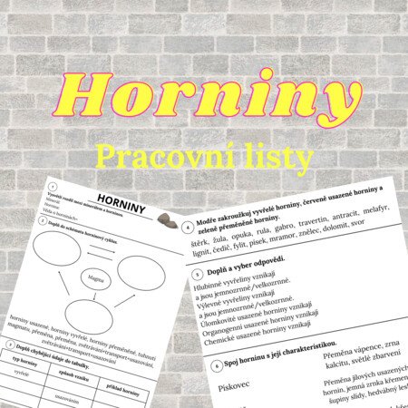 Horniny/Pracovní list - Přírodověda | UčiteléUčitelům.cz