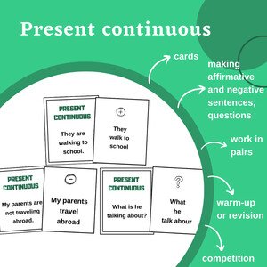 Present continuous - cards (making sentences) - Anglický jazyk ...