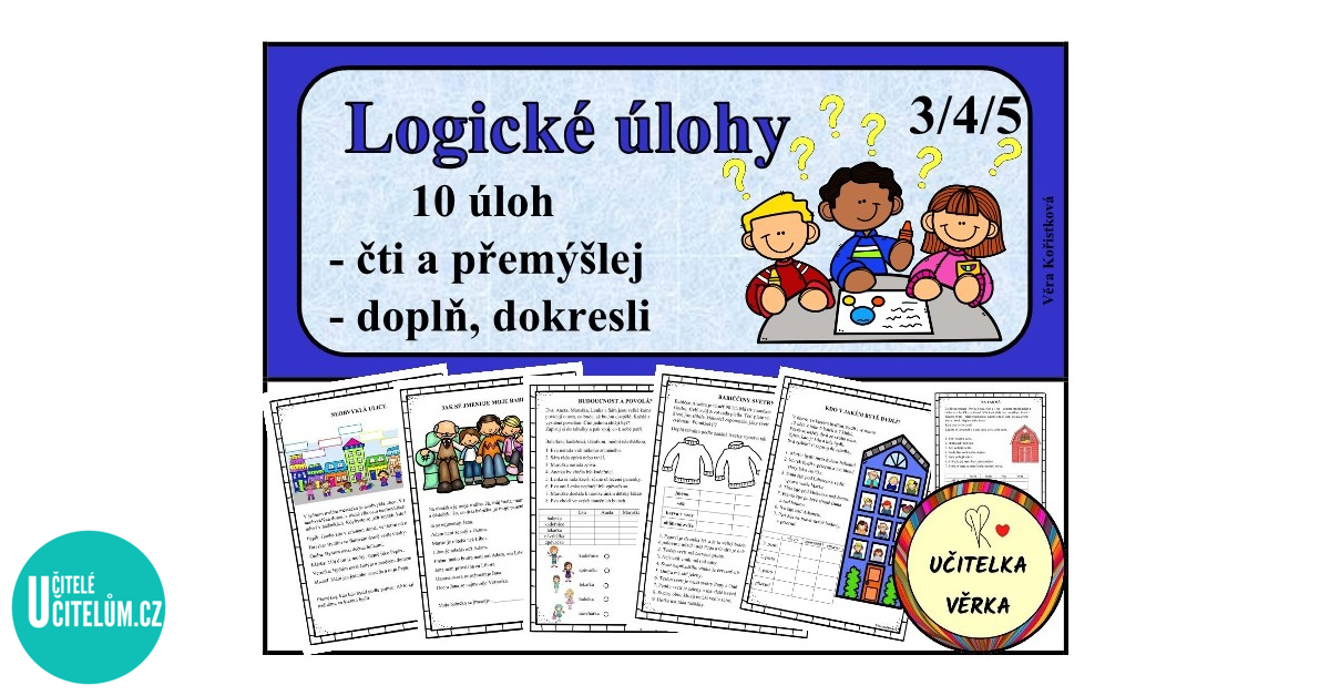 Logické úlohy - Český jazyk - čtení | UčiteléUčitelům.cz