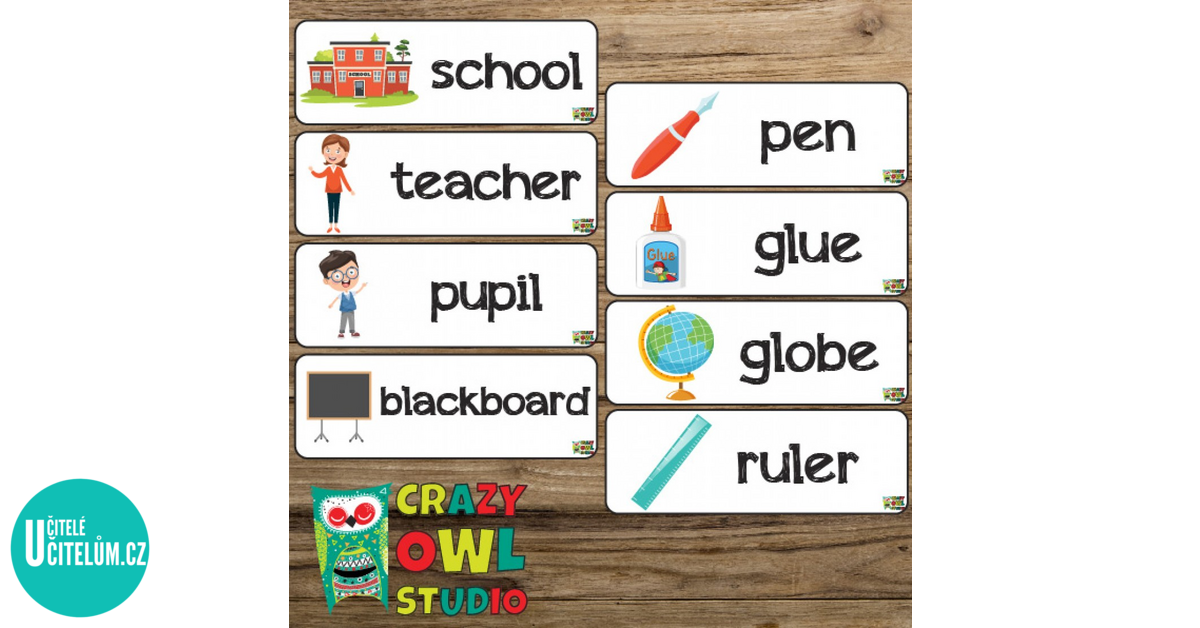 ŠKOLA - česká a anglická slovíčka na nástěnku - Anglický jazyk ...