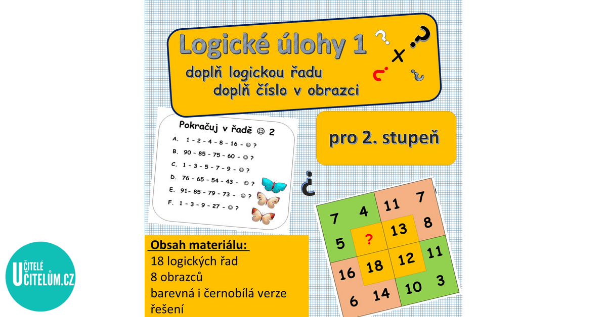 logické úlohy 1 pro 2. stupeň - Matematika | UčiteléUčitelům.cz