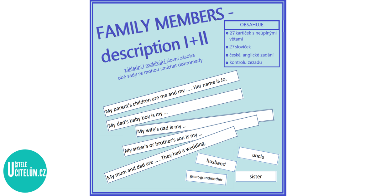 Family members - description I+II - Anglický jazyk | UčiteléUčitelům.cz