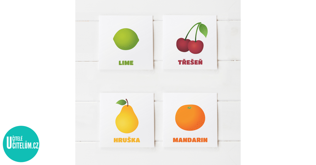 Výukové kartičky - učíme se ovoce - Anglický jazyk | UčiteléUčitelům.cz