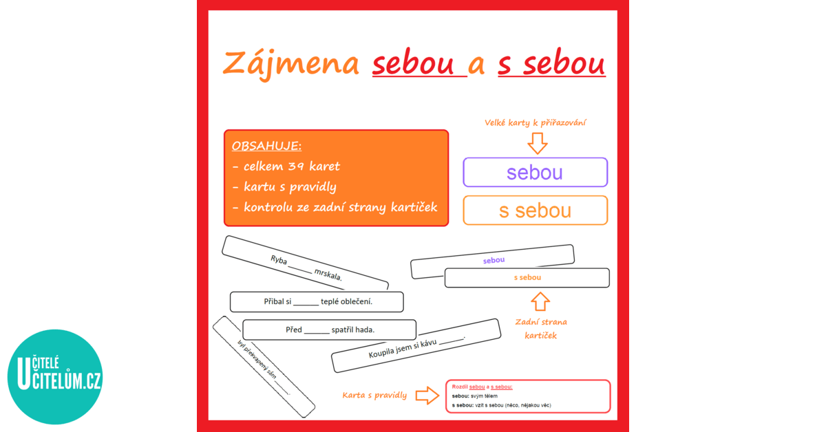 Zájmena sebou / s sebou - Český jazyk | UčiteléUčitelům.cz