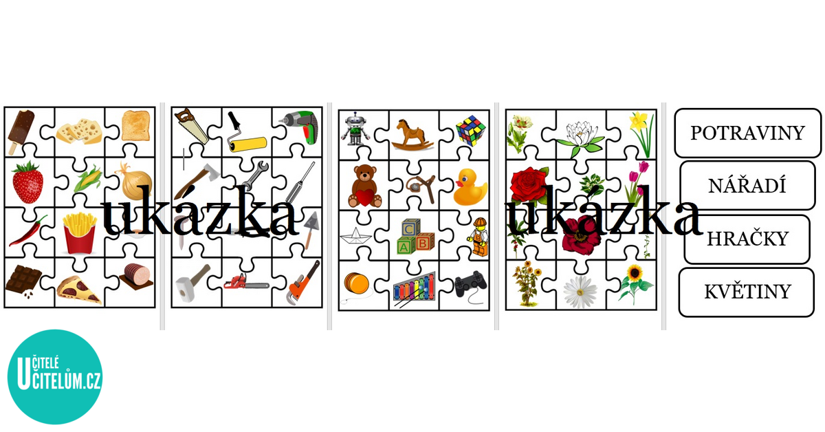 slova nadřazená a podřazená puzzle - Český jazyk | UčiteléUčitelům.cz