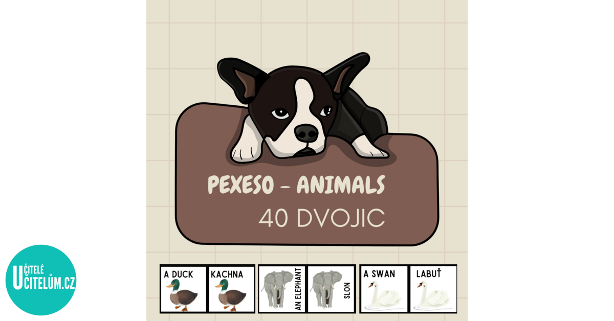 PEXESO - Animals - Anglický jazyk | UčiteléUčitelům.cz