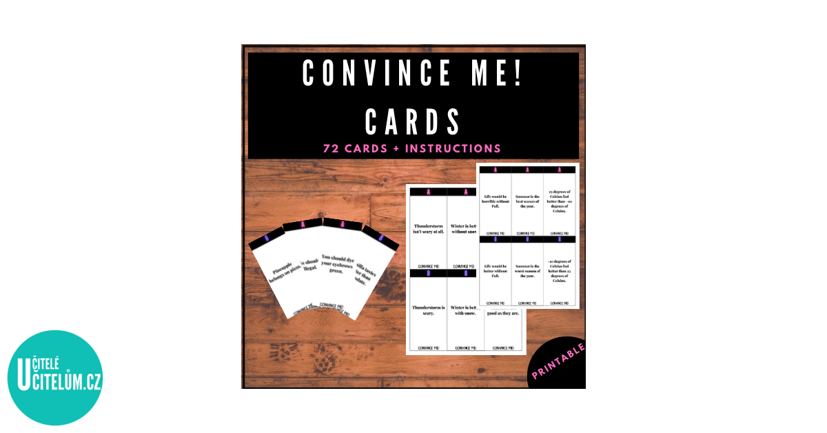 Convince me cards | Teaching critical thinking, warm-up or wrap-up | 72 ...